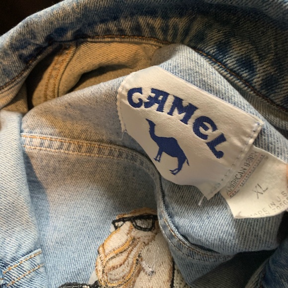 Jackets & Coats | Vintage Camel Joe Embroidered Denim Jean Jacket Xl ...